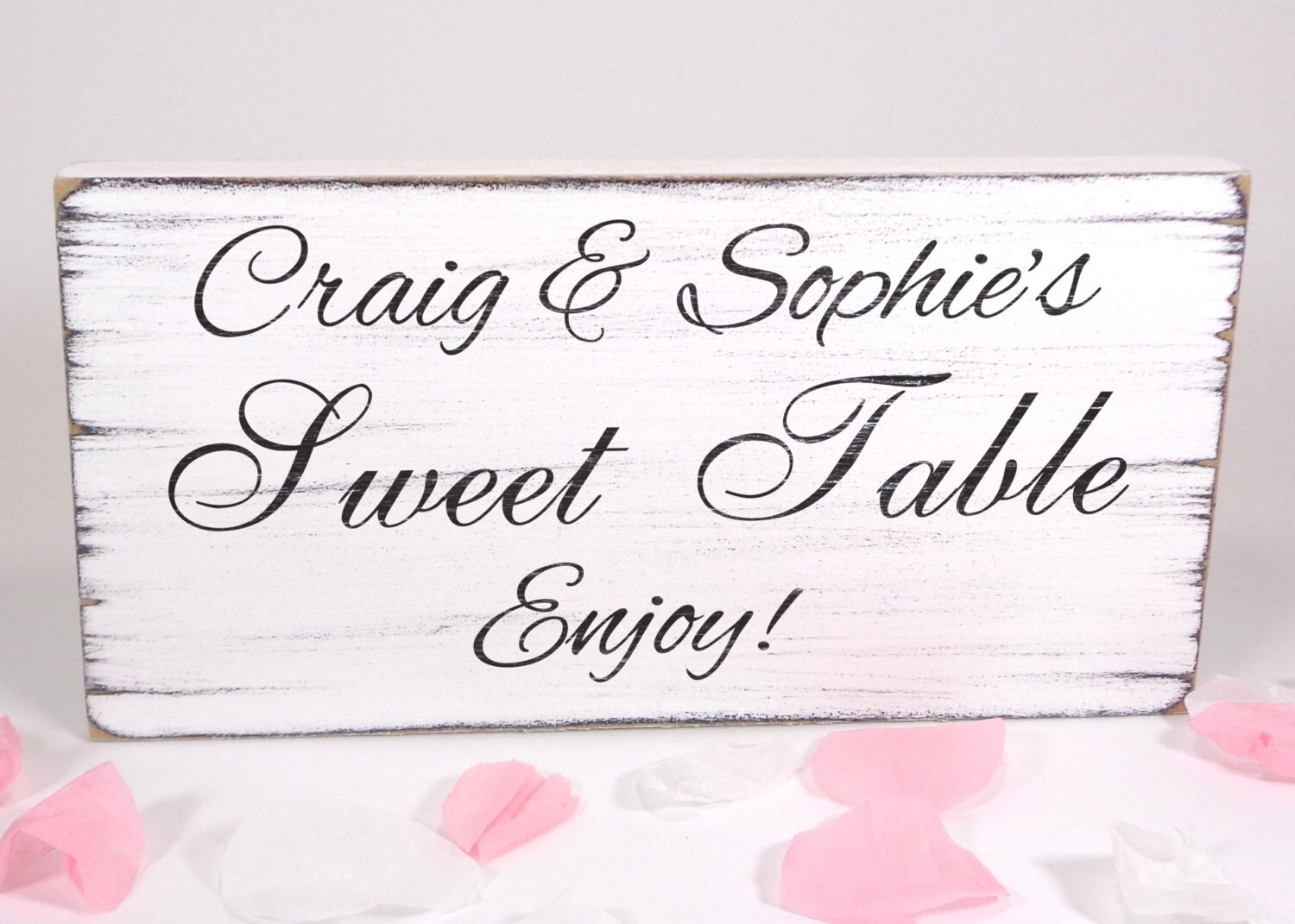 Personalised Sweet Table Wedding Sign custom rustic decor signage ...